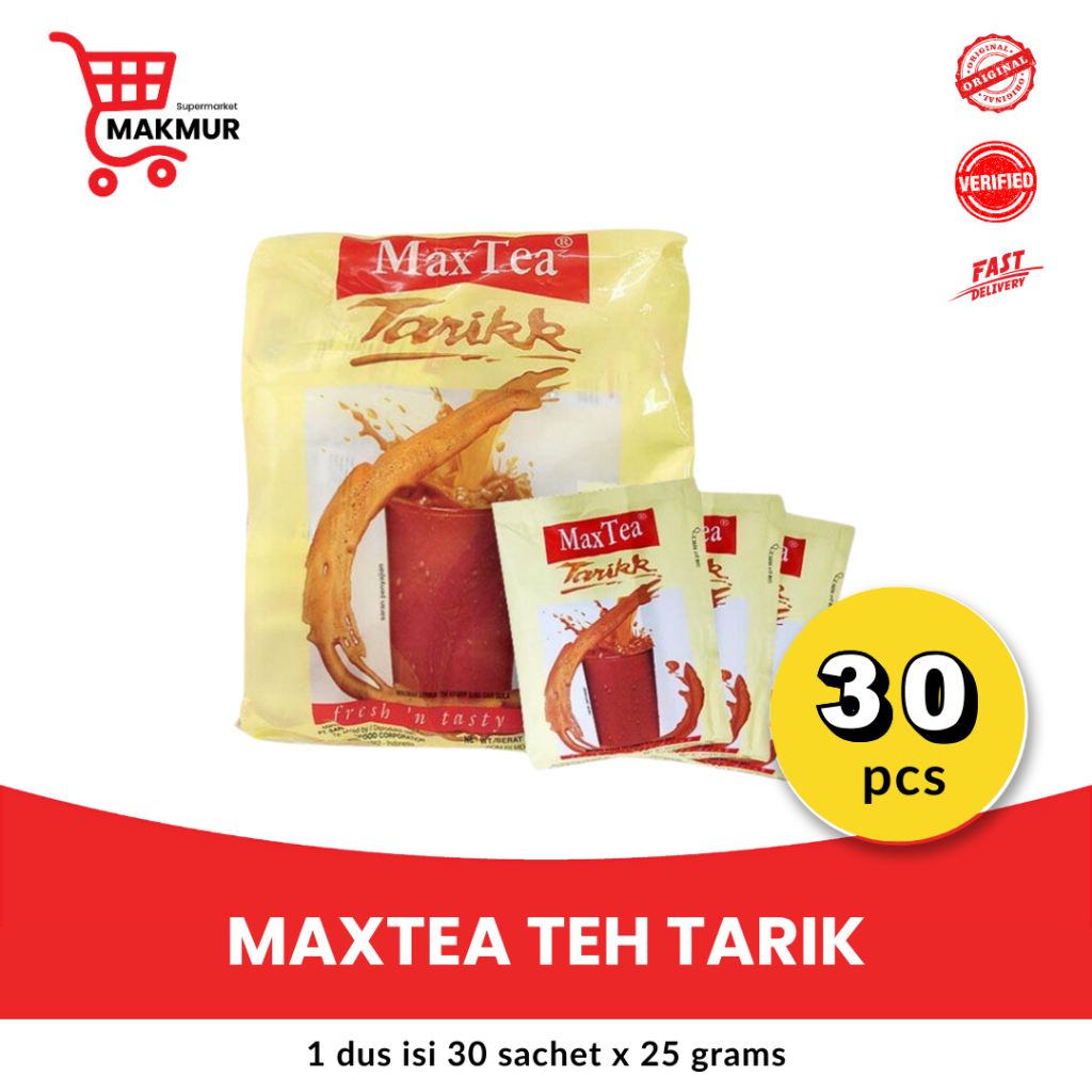 Jual Max Tea Teh Tarik Isi 30 / 50 Sachet x 25 Gram / MINUMAN SERBUK MAXTEA TEH TARIK ...