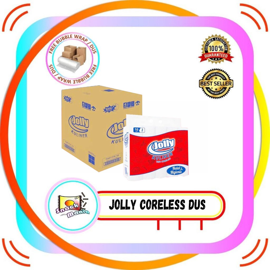 Jual Jolly Kuliner CORELESS Tissue Toilet 10 Roll 2 Ply DUS Roll Tisu ...