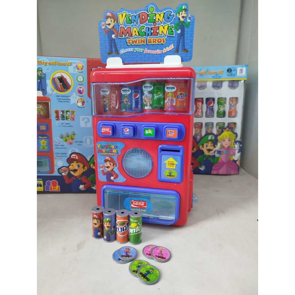 Jual Mainan Talking Vending Machine Mesin Minuman Minum Cute Twin Bros ...