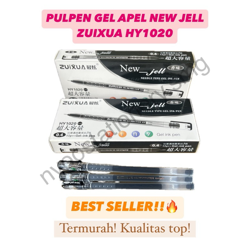 Jual PULPEN BOLPEN GEL ZUIXUA APPLE 0.4mm HITAM BIRU MERAH / AIOGU ...