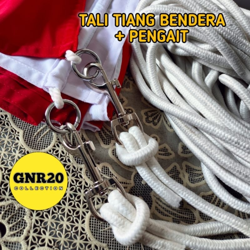 Jual Tali tiang bendera 8mm 20 25 30 35 40 meter halus kuat gratis ...