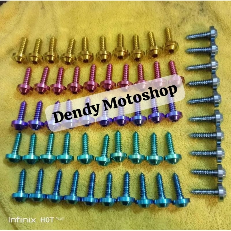 Jual Baut Body Yamaha Titanium Gr5 (1 Baut) | Shopee Indonesia