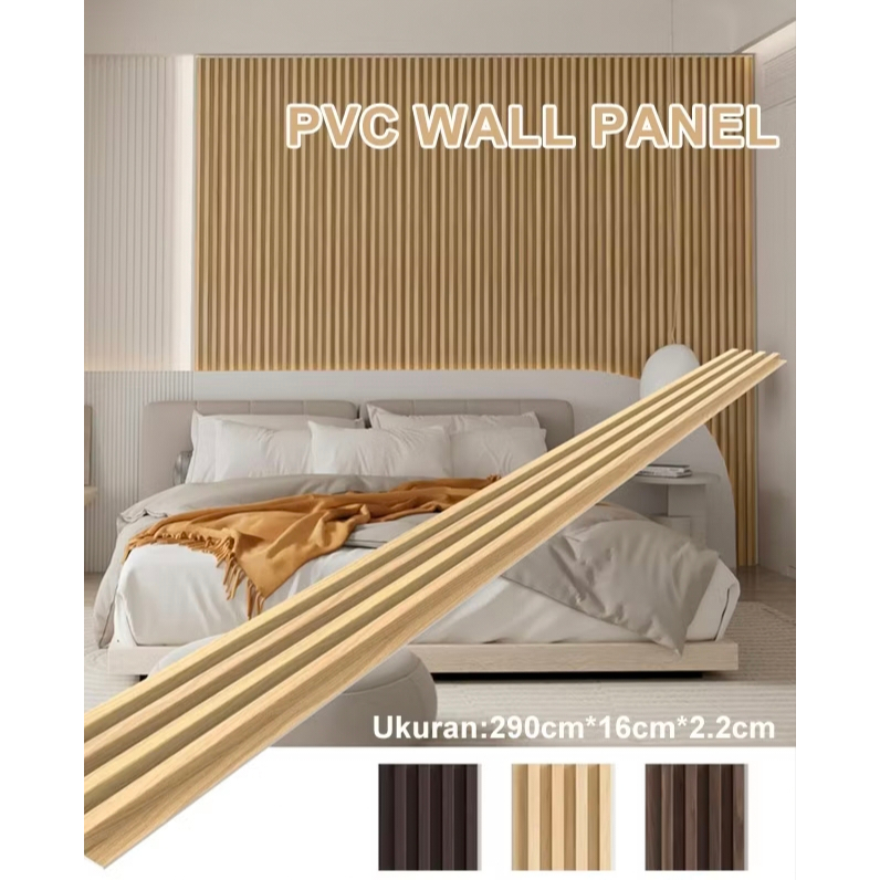 Jual Wall Panel PVC 2.9meter Wall Panel WPC Hiasan Dinding dekorasi ...