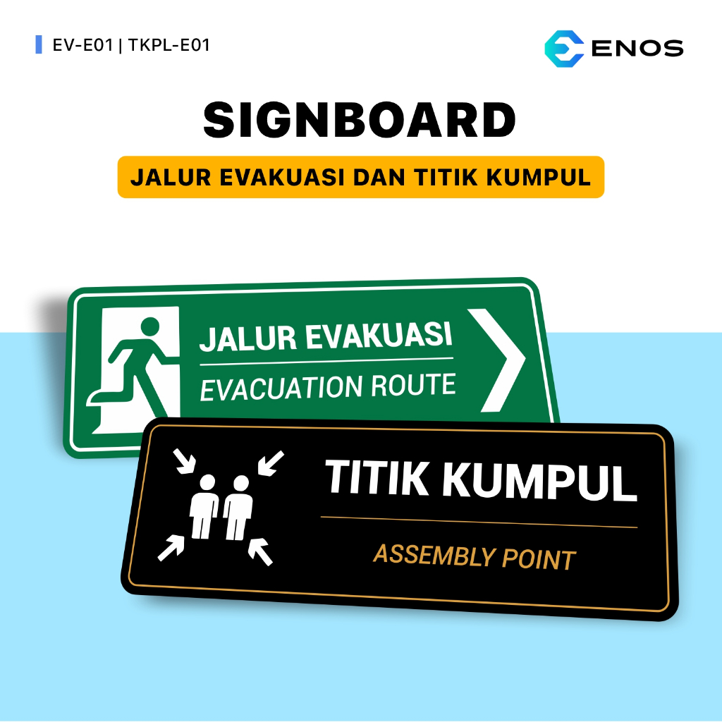 Jual Akrilik Signboard Jalur Evakuasi / Signboard Titik Kumpul Ukuran ...