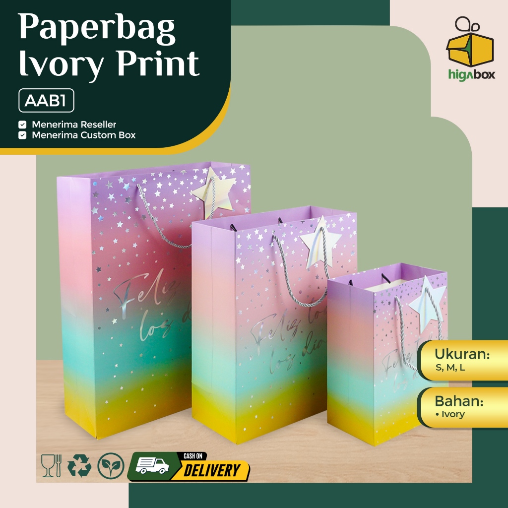 Jual Paper Bag Gift Cute / Paperbag Hadiah / Paper Bag kado ulang tahun ...