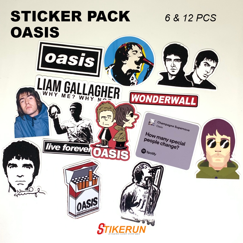 Jual Sticker Pack OASIS / LIAM GALAGHER / Sticker Vinyl + Laminasi ...