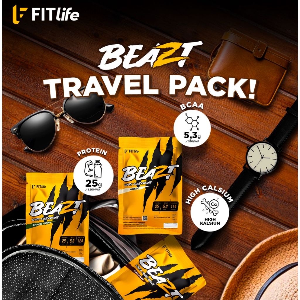 Jual ECER 1 SACHET FITLIFE BEAZT Whey Protein Concentrate | Susu Diet Cutting Bentuk Otot Lean ...