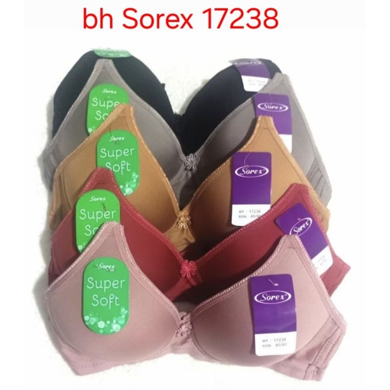 Jual paket isi 3pcs bra/bh sorex 17238 super soft tanpa kawat busa ...