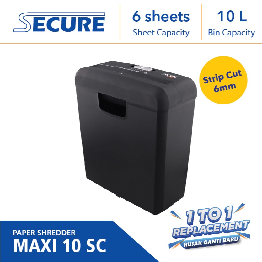 Jual SECURE Maxi Paper Shredder Compact Strip Cut - Mesin Penghancur ...