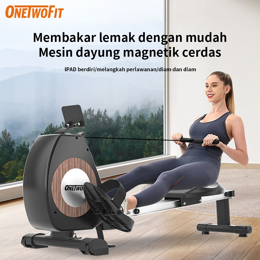Jual OneTwoFit Rowing Machine Cardio Alat Olahraga Alat Gym Fitness ...
