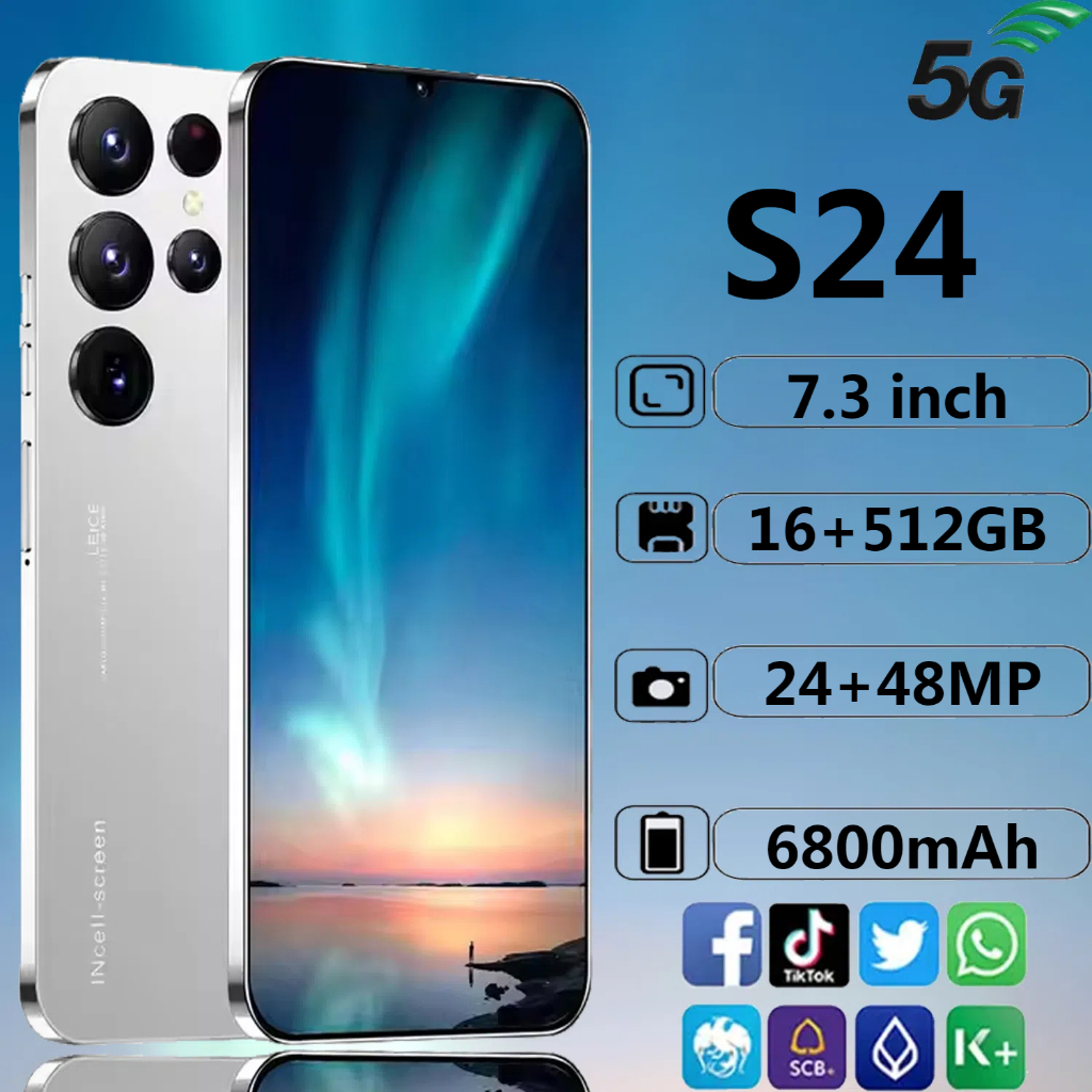 Jual Ponsel Pintar S24 5G 7,3 inci Ponsel Android Ponsel 16GB+512GB ...