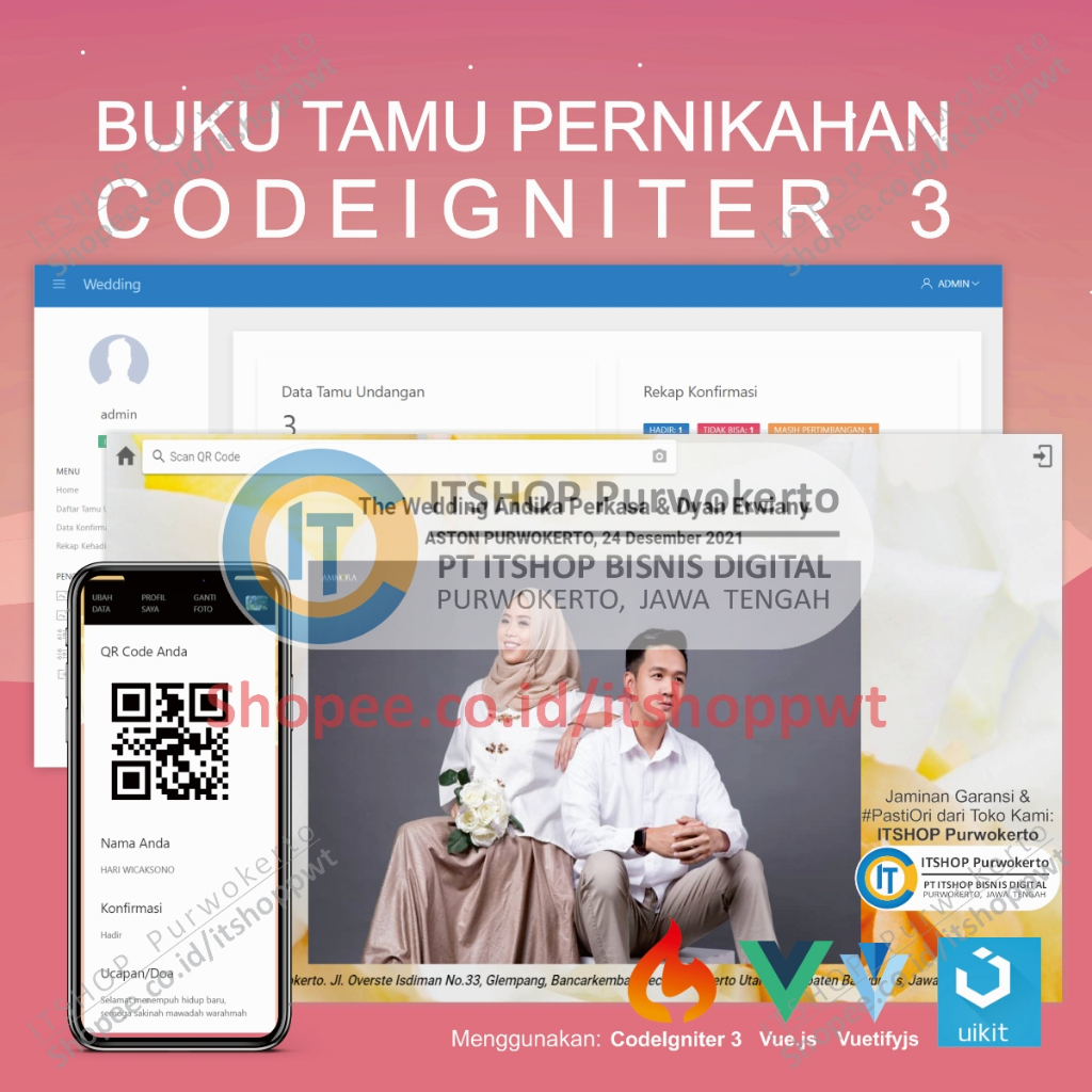Jual Source Code Aplikasi Web Buku Tamu Pernikahan Online Dengan ...