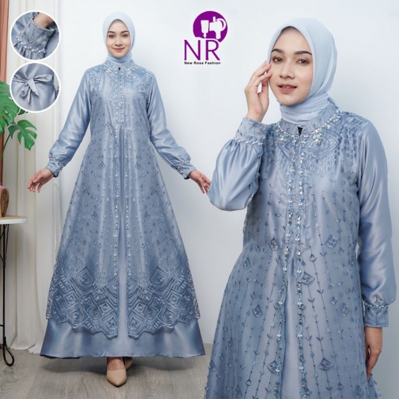 Jual San-San Dress Type A (Gamis Tile Rompi) / Gamis Brukat Muslim ...