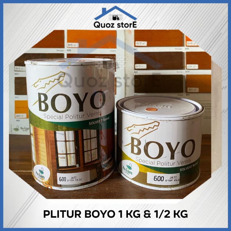 Jual Plitur Vernis BOYO 1kg & ½kg (pengencer tiner) | Shopee Indonesia