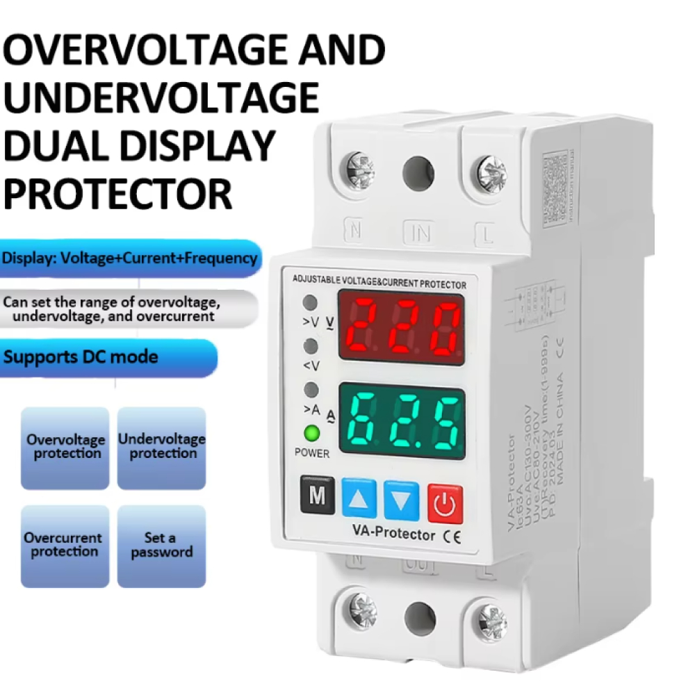 Jual MCB Digital MCB Listrik Stop Kontak Pengaman Din Rail Over Voltage ...