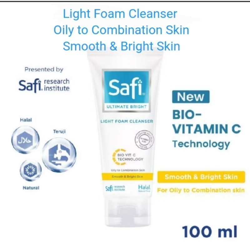 Jual Safi Ultimate Bright Light Foam Cleanser 100g | Shopee Indonesia
