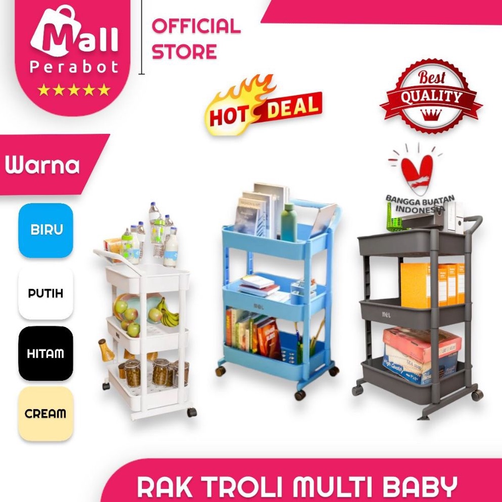 Jual Klik Pesan Mall Perabot AFFKH Rak Troli Su Plastik Serbaguna ...