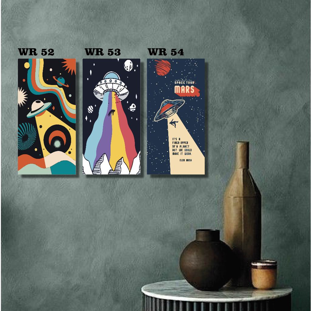 Jual Hiasan Dinding Pesawat Alien Poster Astronot | Shopee Indonesia