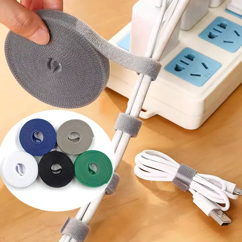 Jual LIOLIO Velcro Pengikat Kabel Tanaman 1 Meter Fiber Velcro Strap ...