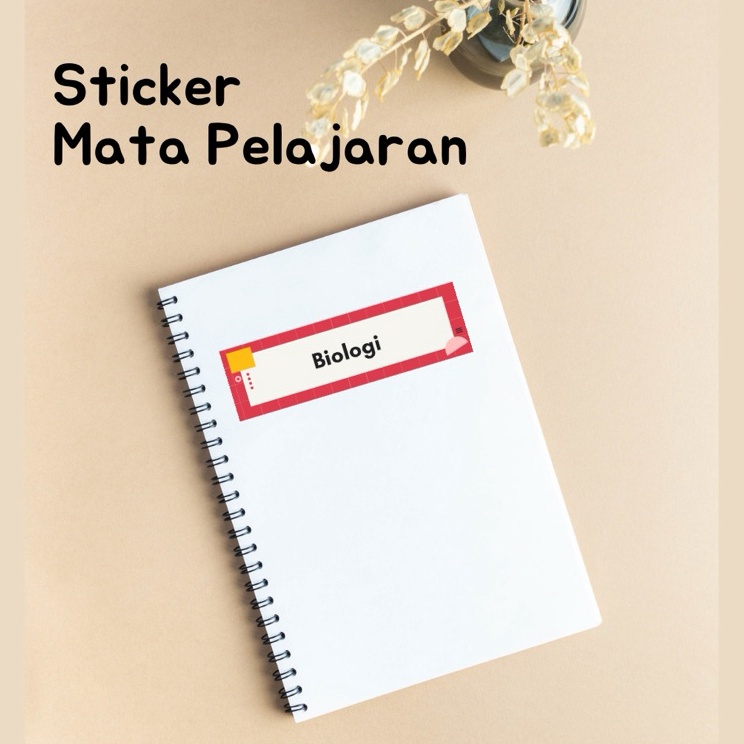 Jual STICKER Label Mata Pelajaran Alat Tulis Waterproof Anti Air untuk ...