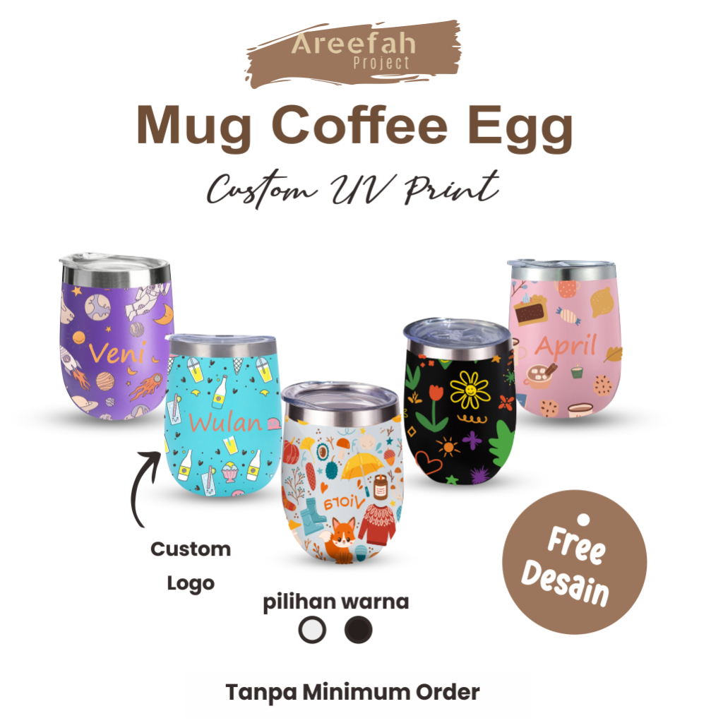Jual Custom Mug Egg Shaped Gelas Kopi Cangkir Teh Tahan Panas Dingin ...