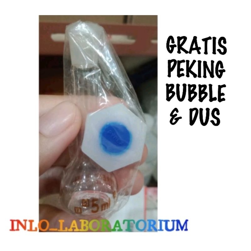 Jual Labu Ukur Iwaki 5 ml/Volumetric Flask/Labu Tentukur | Shopee Indonesia