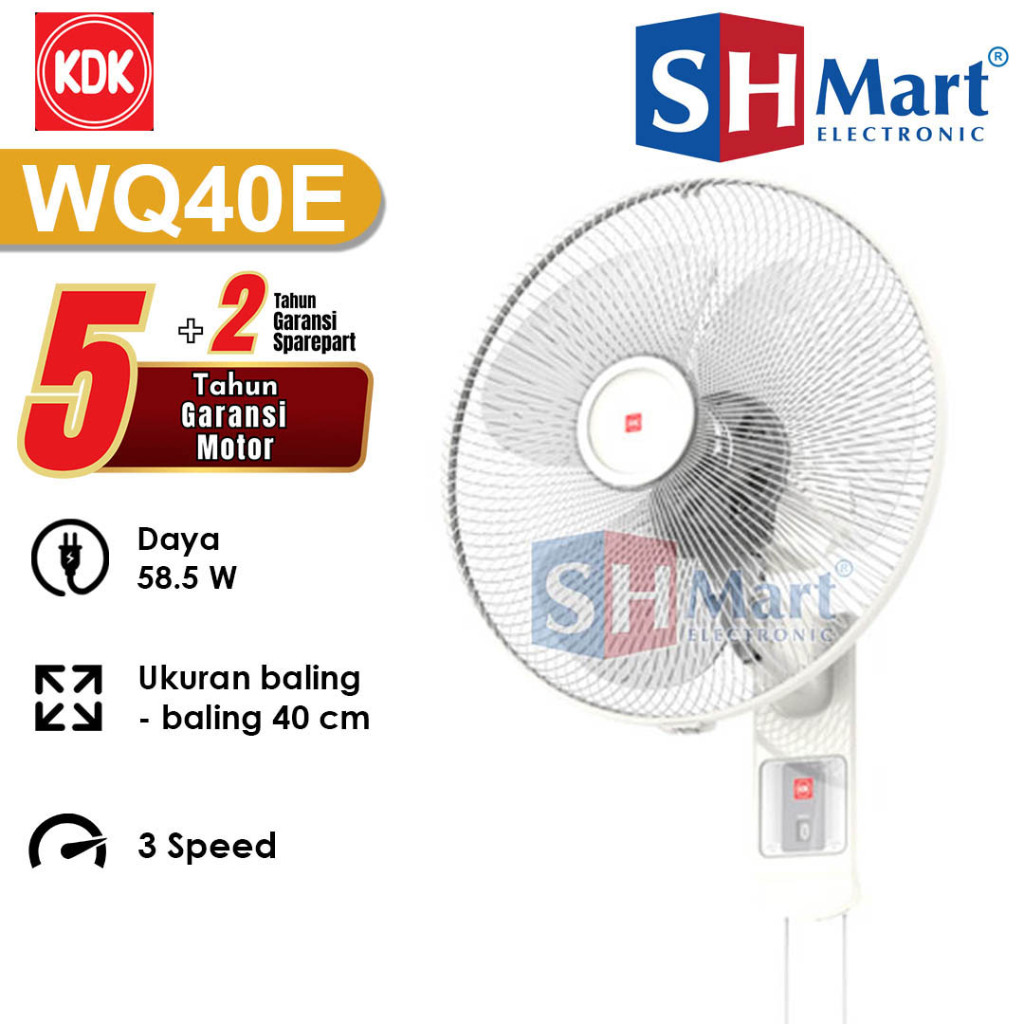 Jual KIPAS ANGIN DINDING KDK WQ-40E WALL FAN KDK WQ40E GARANSI RESMI ...
