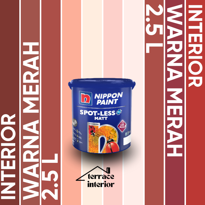 Jual Cat Tembok Nippon Paint Spotless Plus Matt Interior Warna Merah 2. ...