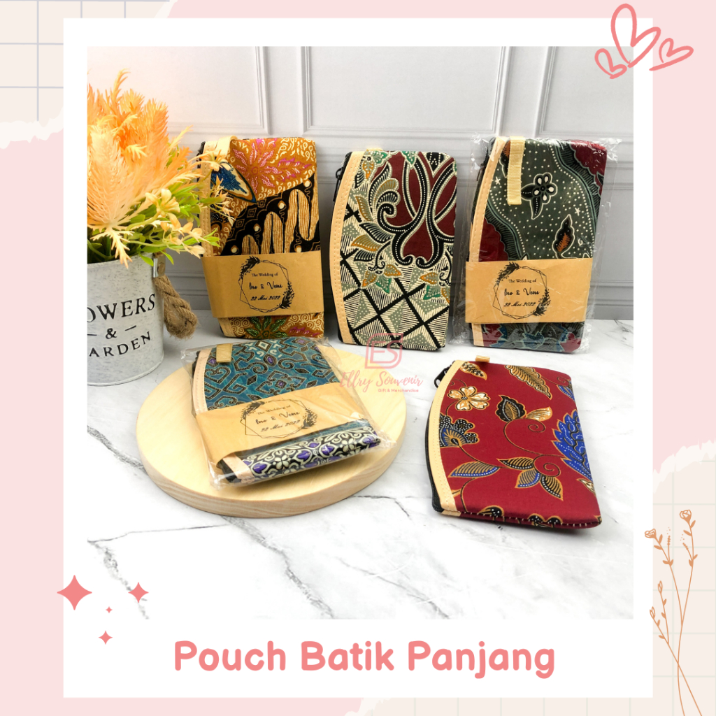 Jual Souvenir Dompet Batik Panjang Resleting Kemas Plastik FREE KUT | Shopee Indonesia