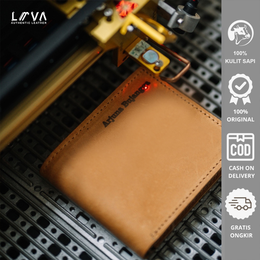 Jual Tambahan Grafir Nama dan Logo Untuk Dompet Kulit Lava Leather ...