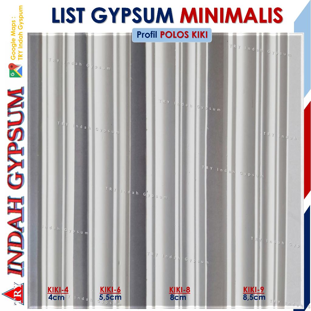 Jual List Gypsum Polos KIKI lebar 4cm-20cm MINIMALIS - Original ...