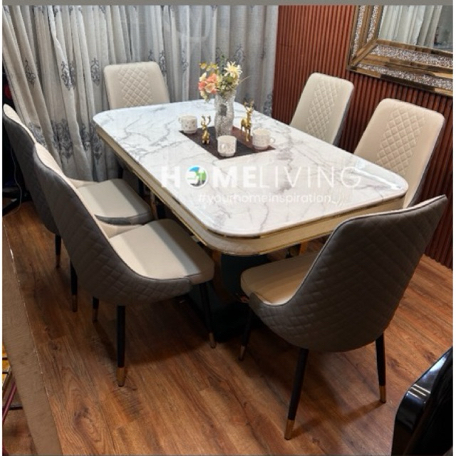 Jual HOMELIVING -MEJA MAKAN MARMER MINIMALIS 6K/MEJA MAKAN ELEGAN ...