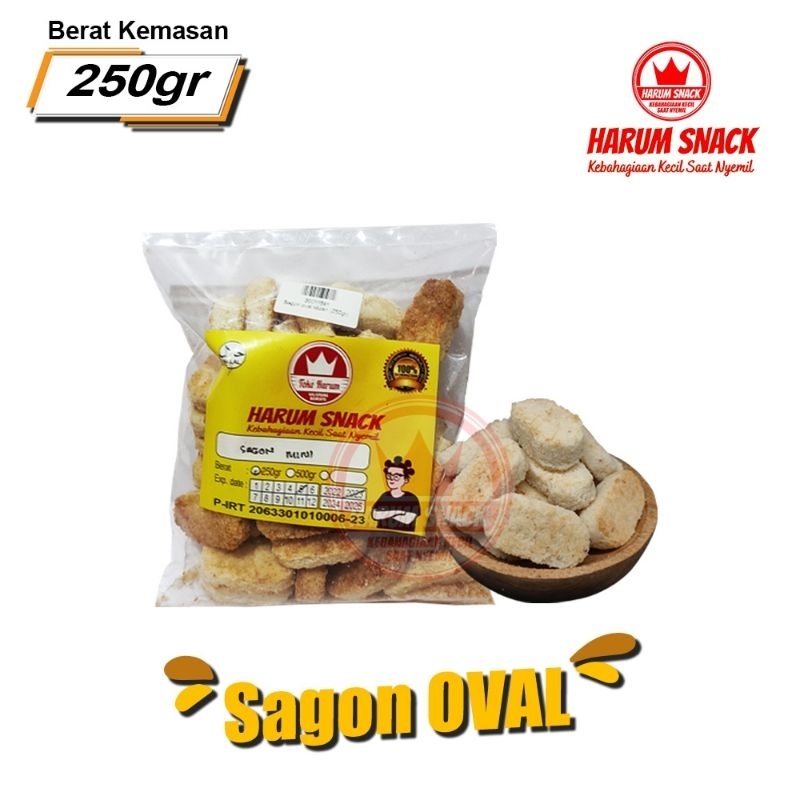 Jual SAGON OVAL 250 GRAM [Harum Snack Official] SNACK KILOAN MAKANAN ...
