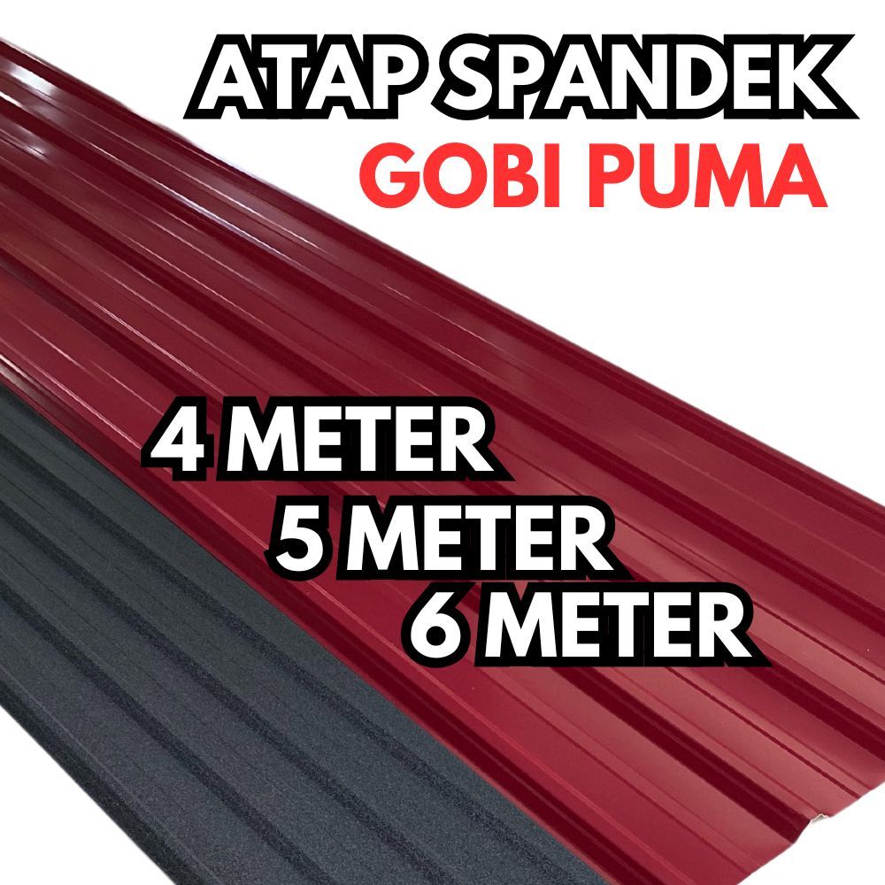 Jual Atap Spandek Meteran Warna Merah Maron dan Hitam Dop Gobi Puma 0. ...