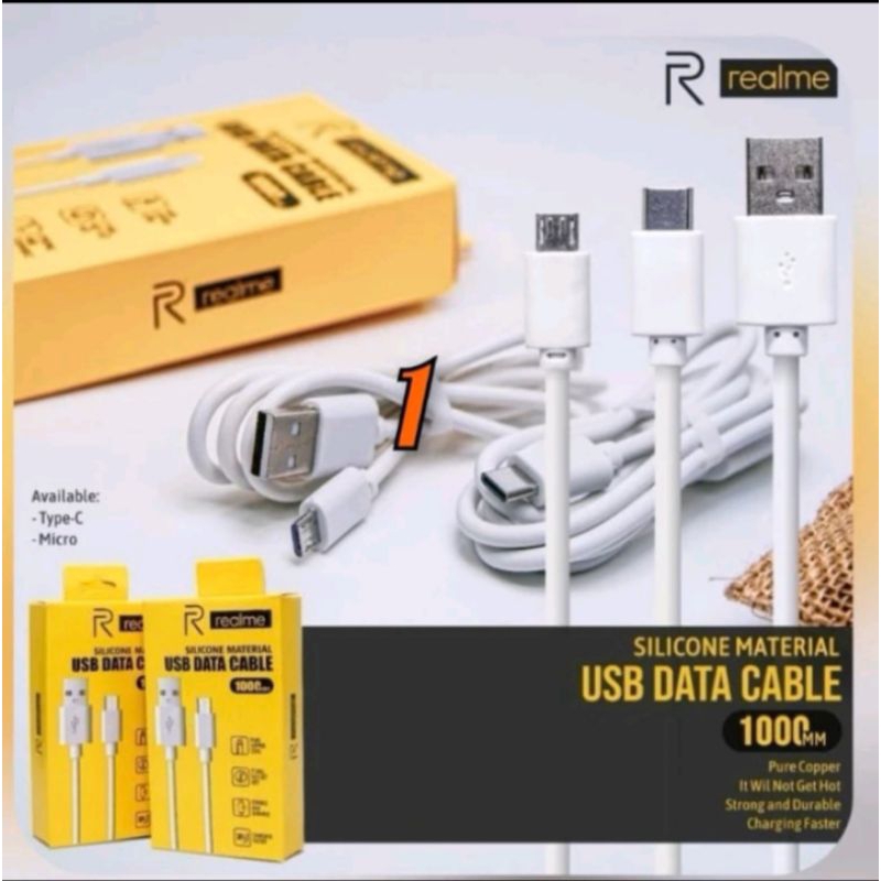 Jual Kabel Data Realme (Silicone Material) | Shopee Indonesia