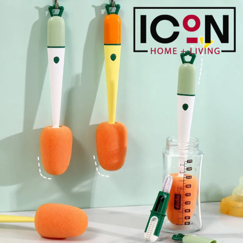 Jual ICON LIVING SIKAT CUCI BOTOL GELAS SET 3IN1 GAGANG PANJANG SPONS ...