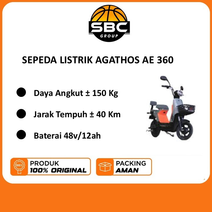 Jual SEPEDA LISTRIK AGATHOS AE 360 | Shopee Indonesia