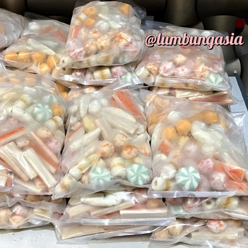 Jual Suki Kiloan Campur 500 Gram - Seafood Frozen Food Steamboat Hotpot ...