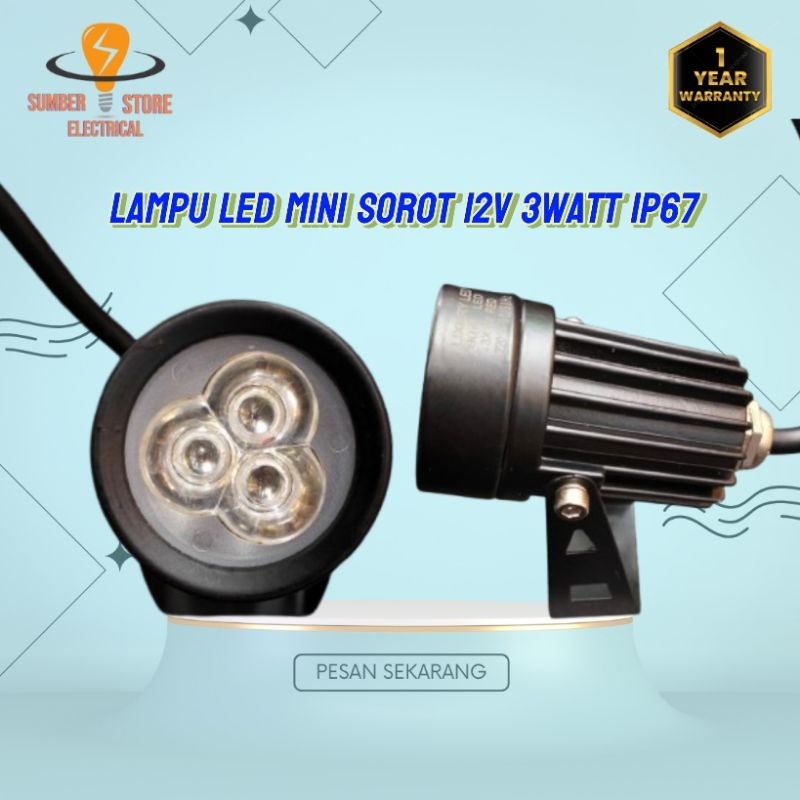 Jual Lampu LED Mini Sorot Outdoor 12V 3Watt 220V IP67 Biru | Shopee ...