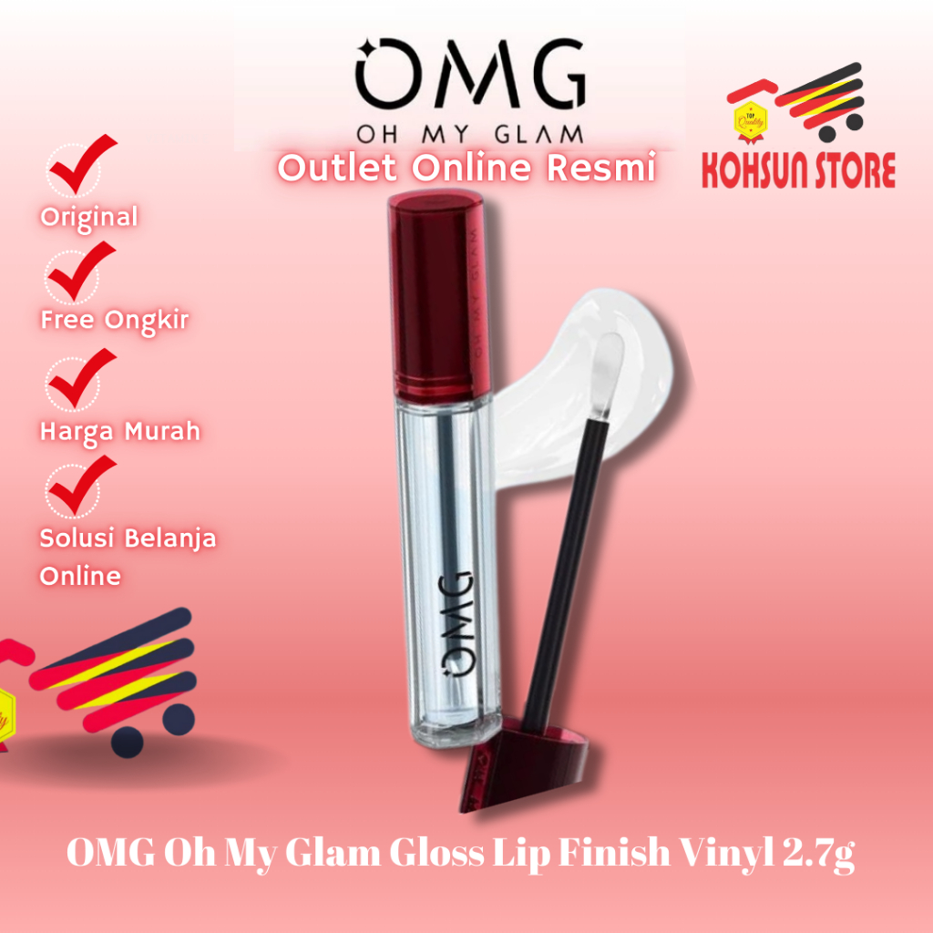 Jual Kohsun 2 | OMG Oh My Glam Gloss Lip Finish Vinyl 2.7g | Shopee ...