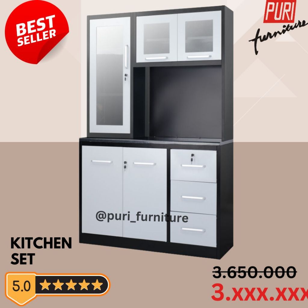 Jual kitchen set minimalis metal IMPORTA IMP KC-001(FR032) | Shopee ...