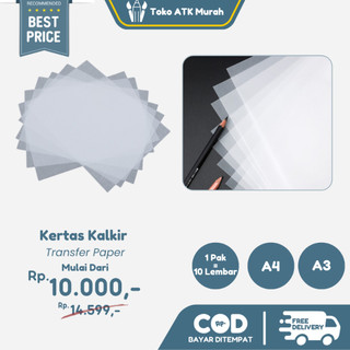 Jual Kertas Kalkir A4 / A3 80gsm – Isi 10 Lembar – Kertas Transparan ...