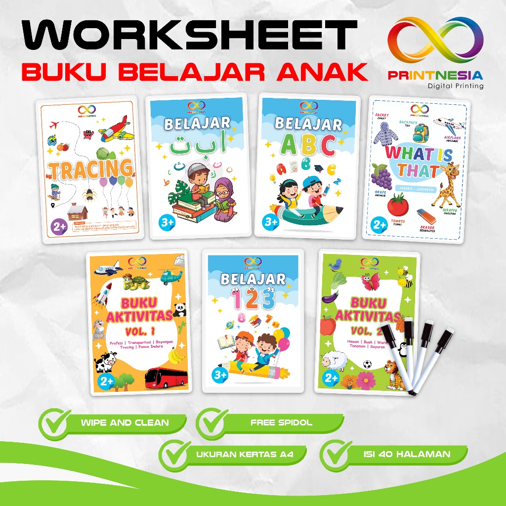 Jual New Worksheet Edukasi Anak Series Lembar Kerja Aktivitas Edukasi ...