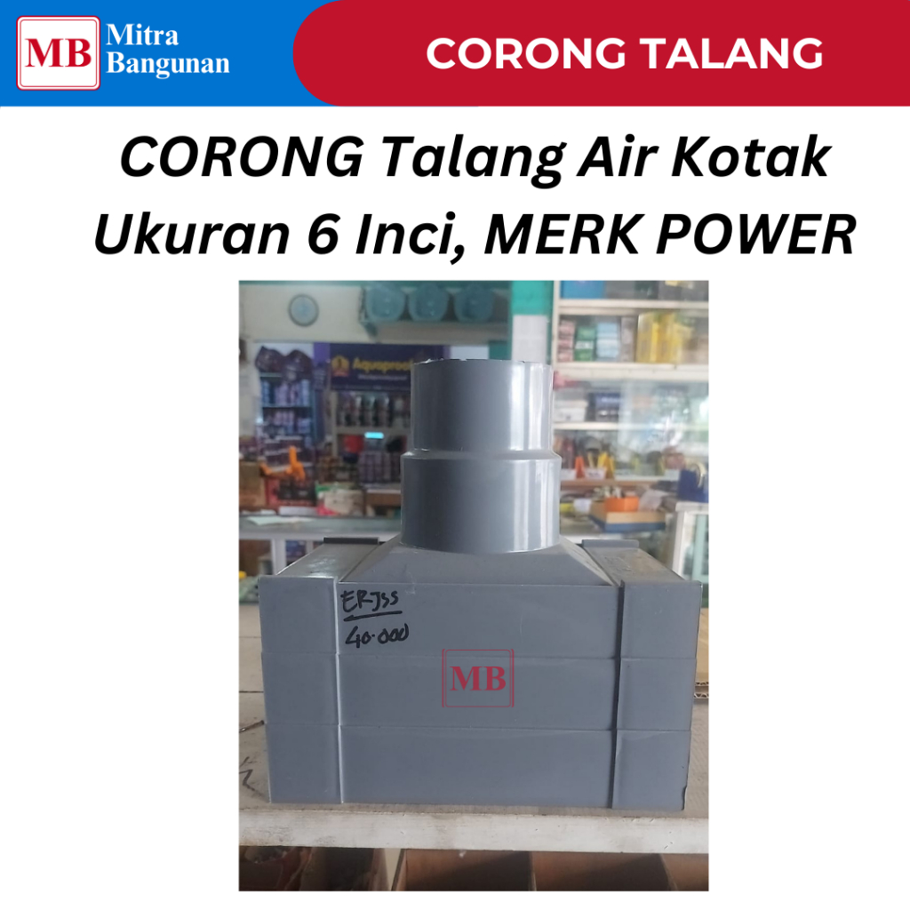 Jual POWER CORONG TALANG AIR KOTAK 6" Inci PVC TEBAL MURAH | Shopee ...