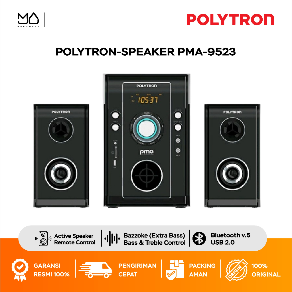 Jual Speaker POLYTRON Bluetooth PMA 9523 - Garansi Resmi | Shopee Indonesia