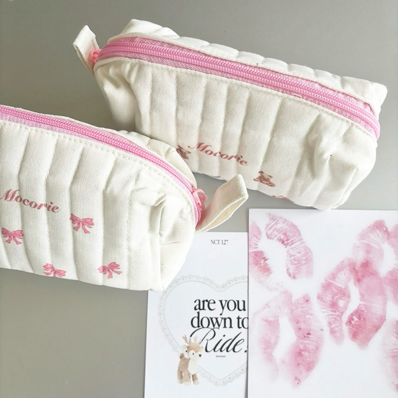 Jual Mocorie - Embroider Puffy Pouch / Coquette Puffy Pouch / Ribbon ...