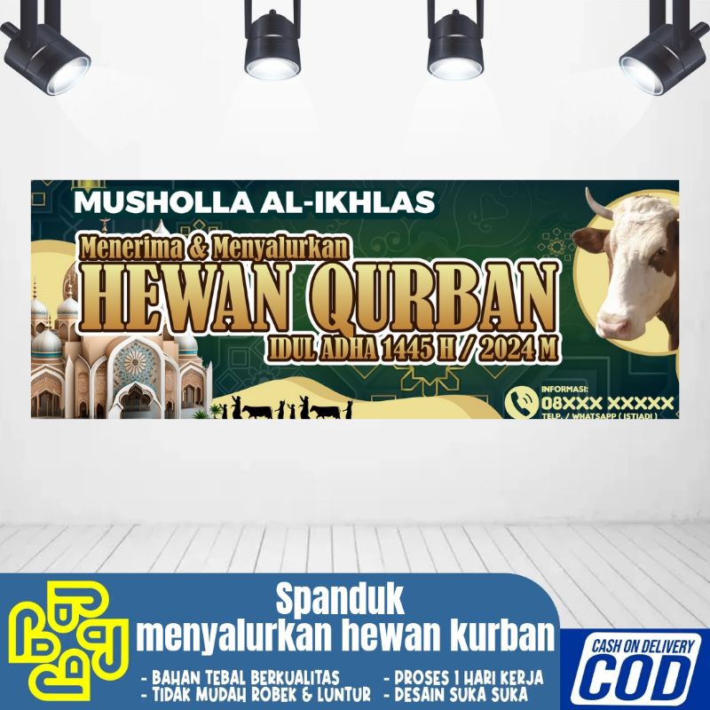 Jual spanduk banner menyalurkan hewan Qurban terdekat bisa COD bayar ...