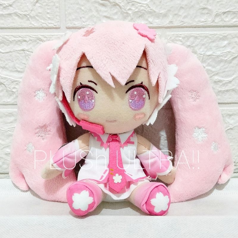 Jual Vocaloid Sakura Hatsune Miku Plush Doll Boneka Taito Official ...