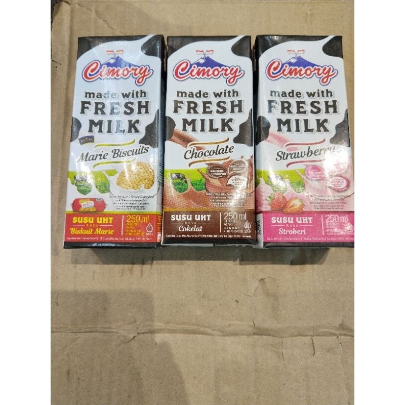 Jual Cimory Made with Fresh Milk Susu UHT 24pcs@250ml | Shopee Indonesia