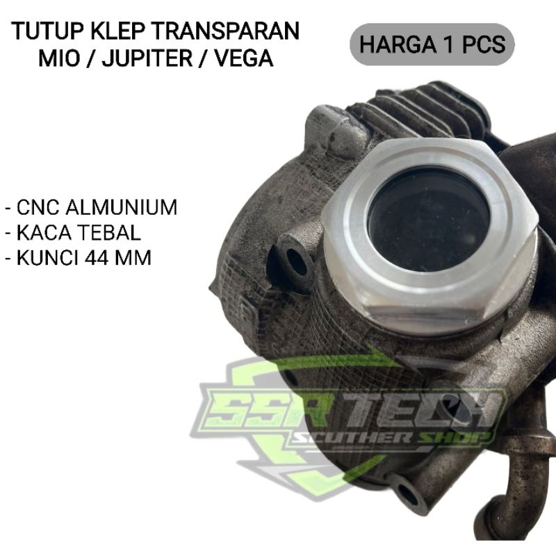 Jual Tutup Klep Mio Vega Jupiter Variasi Transparan Alumunium CNC Kaca ...